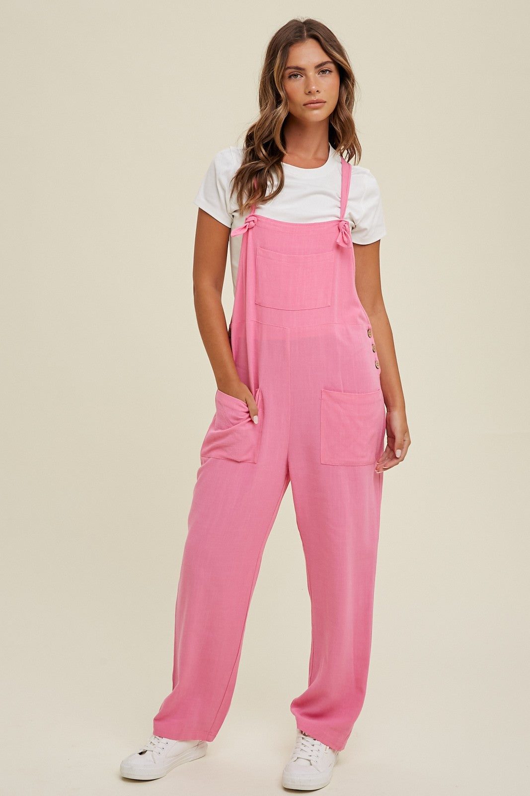 Pink Linen Overalls – Wills Creek Clothing